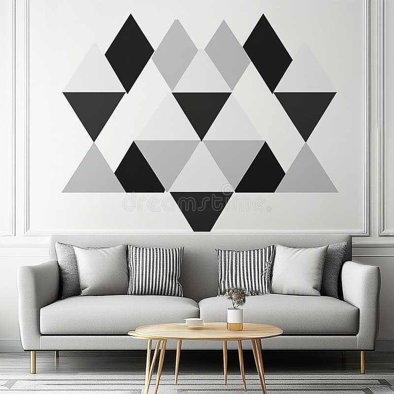 Minimalist Monochrome Triangle Design with Clean, Geometric Shapes ...