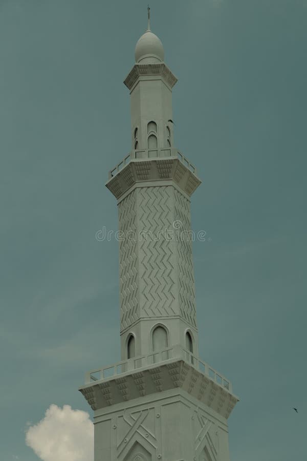 Minimalist mosque tower stock photo. Image of midday - 297884022