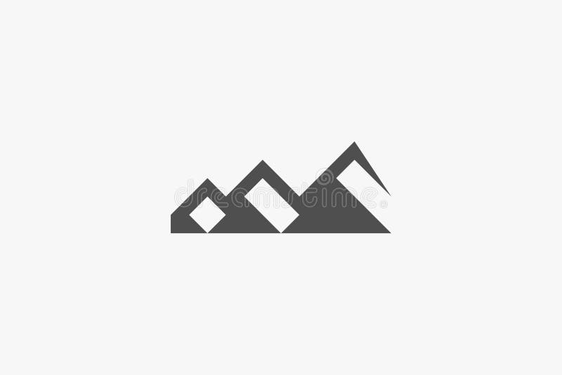 Minimalist Mountain Range in African-inspired Landscape Stock ...