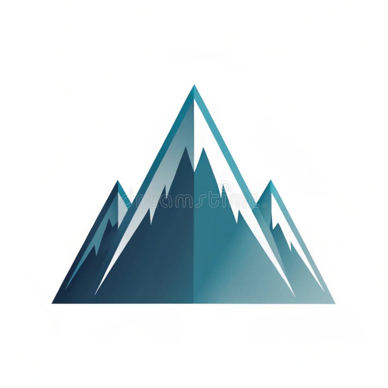 Minimalist Mountain with Single Peak Stock Illustration - Illustration ...