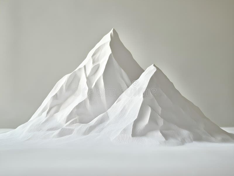 Minimalist Mountain, White, Textured Surface, Simple Background, Clean ...