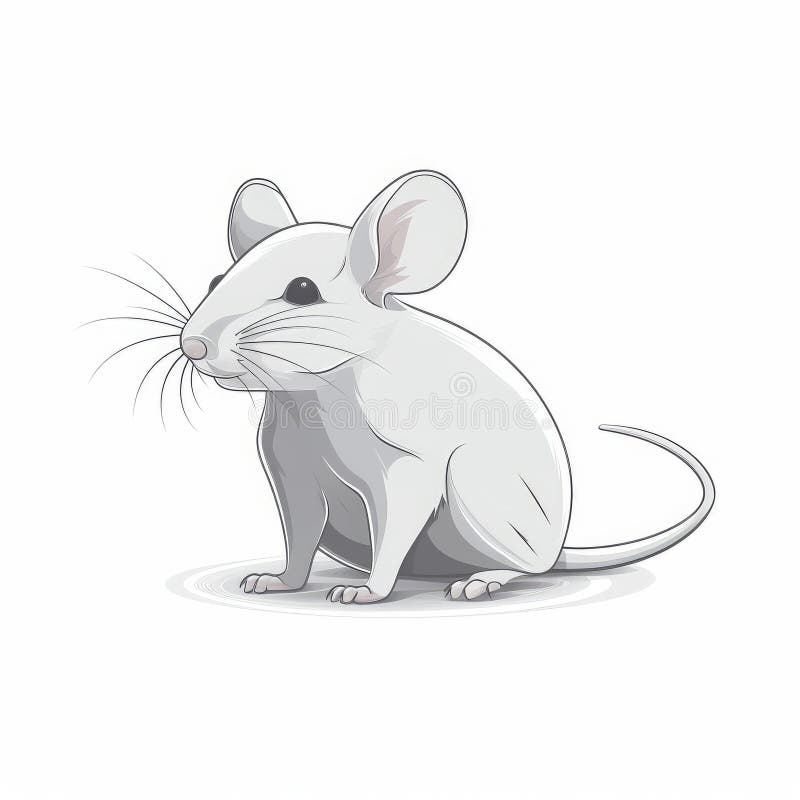 Minimalist Mouse Illustration: Cute and Free Download Stock ...