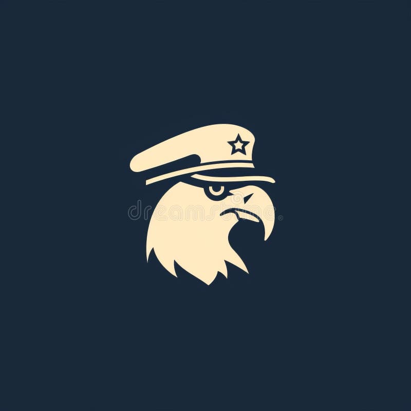 Minimalist Navy Emblem Eagle Logo Design Stock Illustration ...