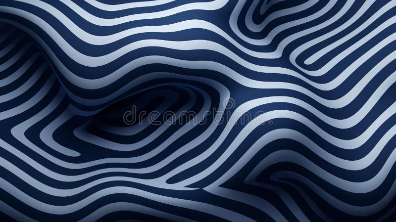 Minimalist Navy Op Art Topographic Map Representation Scene Stock ...