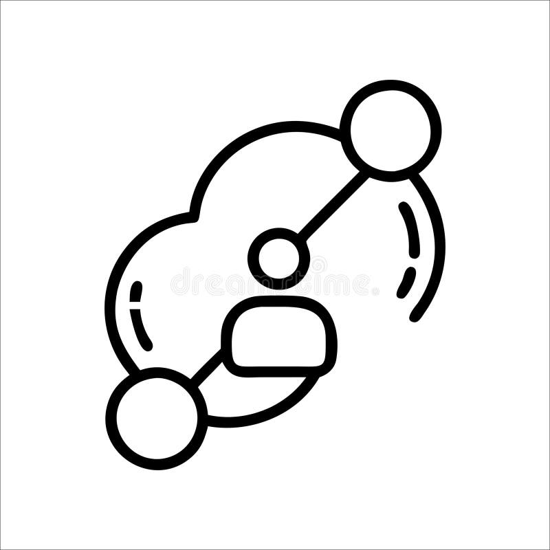 Minimalist Network Connection Symbol in Black and White Stock Vector ...