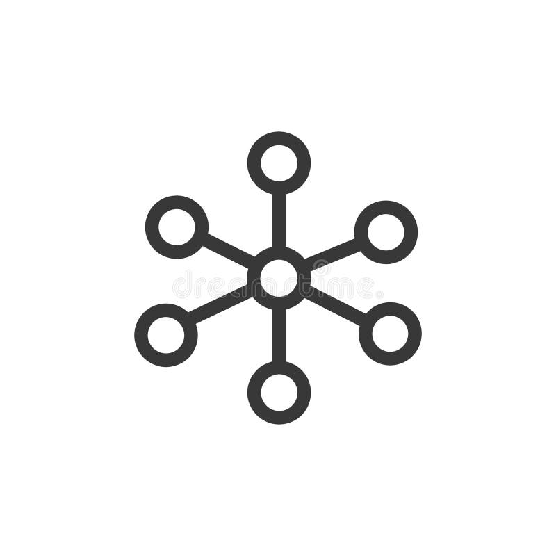 Centralized Network Connection: Modern Business Technology Icon Stock ...
