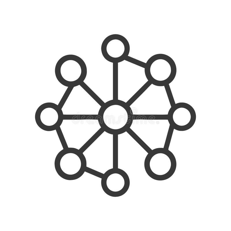 Centralized Network System: Efficient Data Sharing Illustration Stock ...