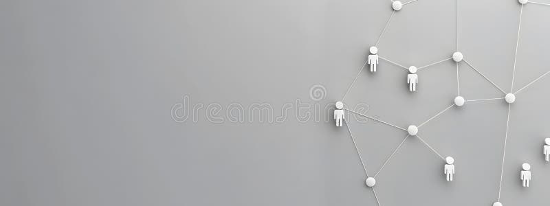 Minimalist Network of Interconnected People on Grey Background - AI ...