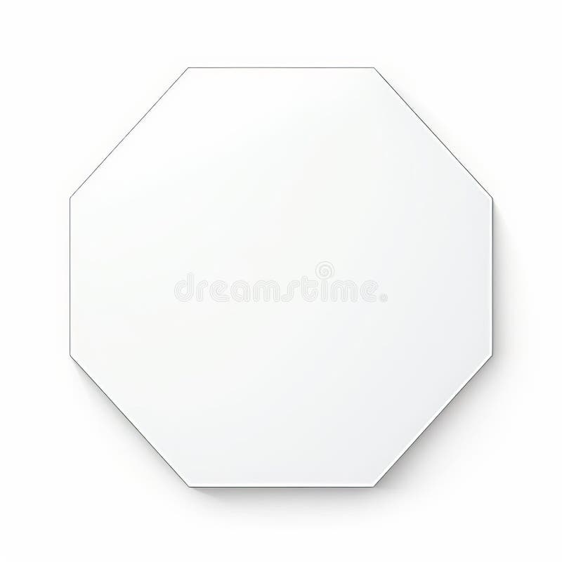 Minimalist Nonagon Design on Clean White Background Image Stock ...