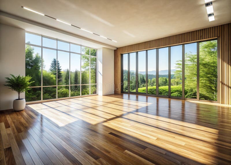A Minimalist Oasis Large Windows Drench a Modern OpenPlan Living Space ...