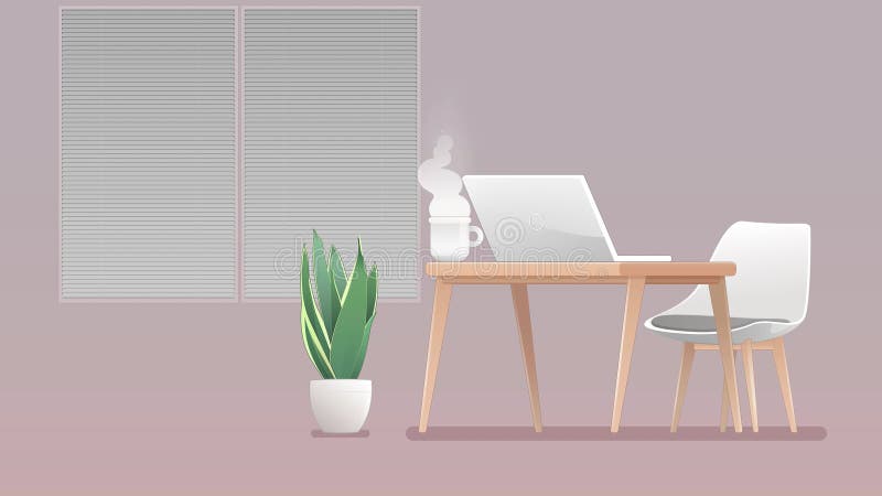 Minimalist Office, 2D Animation Style Stock Footage - Video of studio ...