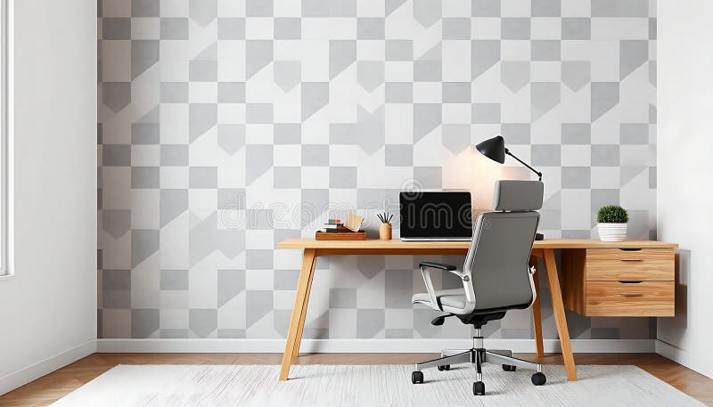 Minimalist Office Desk with Laptop, Clean and Productive Space ...