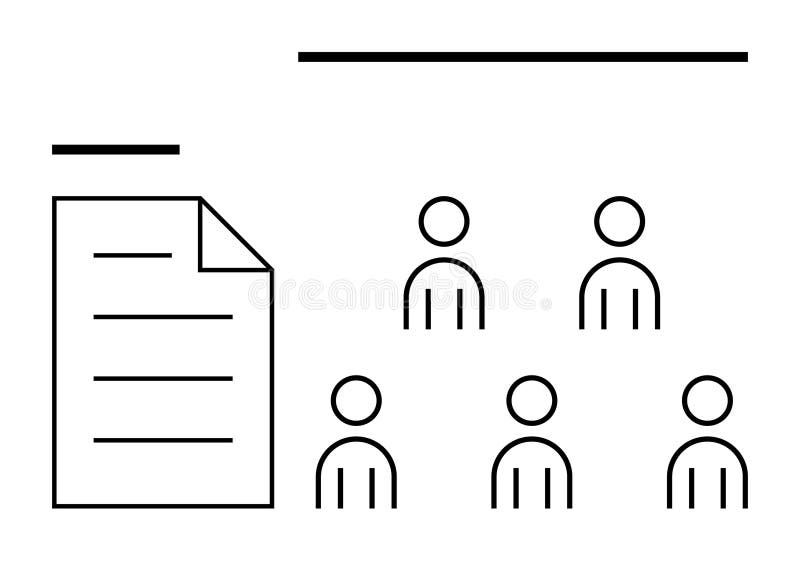 Minimalist Office Meeting Scene Featuring Document and Five ...