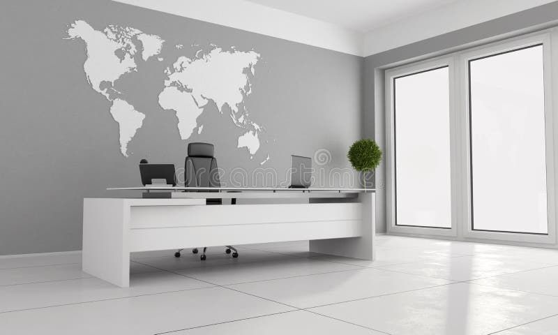 Minimalist office stock illustration. Illustration of laptop - 19930627