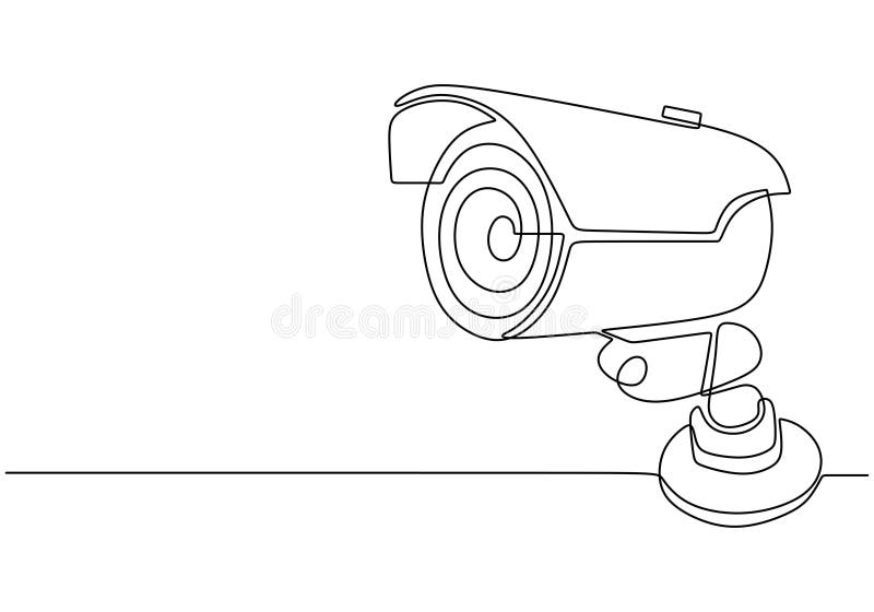 Security Camera Drawing Stock Illustrations – 2,061 Security Camera ...
