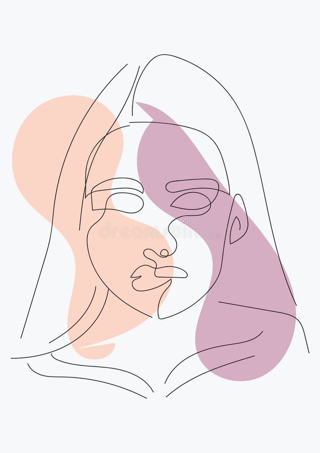 Minimalist One Line Drawing. Plane Contour Illustration Stock Vector ...