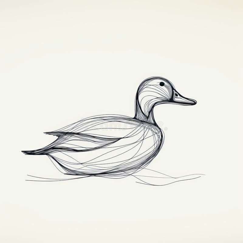 Duck Drawing Realistic Stock Illustrations – 734 Duck Drawing Realistic ...