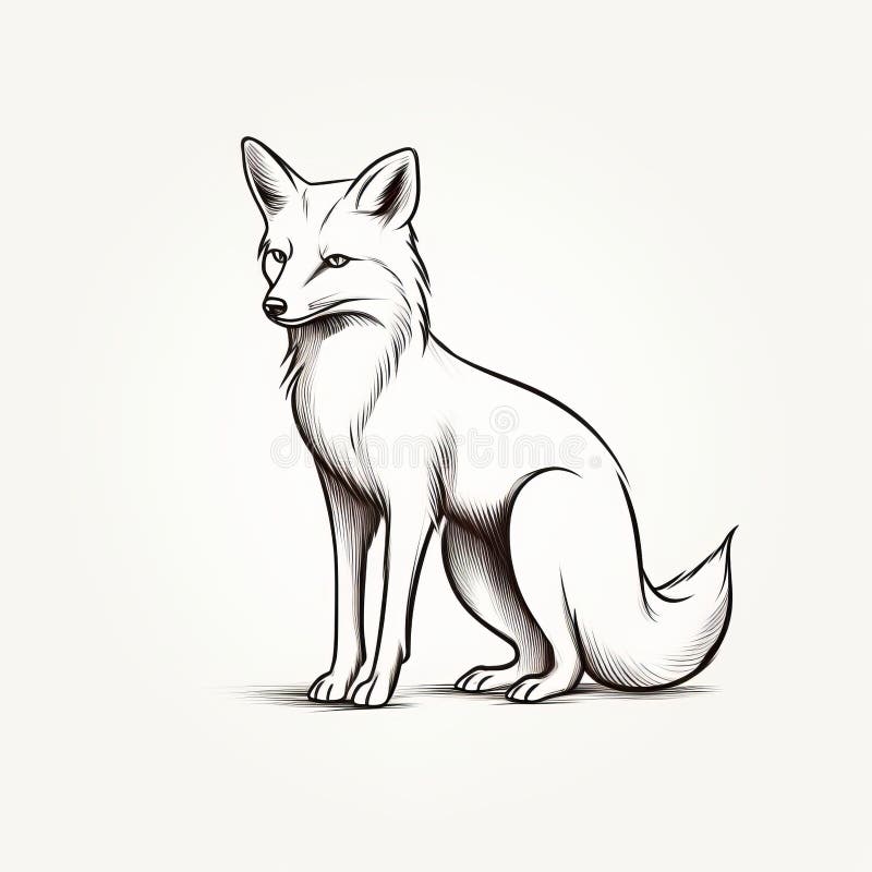 How To Draw A Realistic Sitting Fox