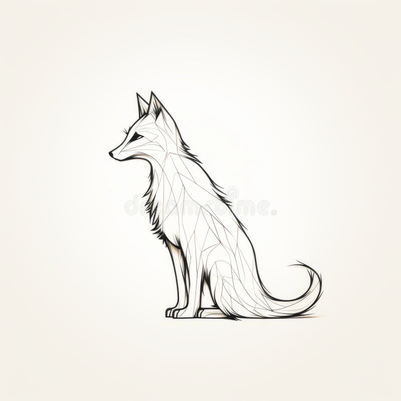Single Line Fox Outline Stock Illustrations – 278 Single Line Fox ...