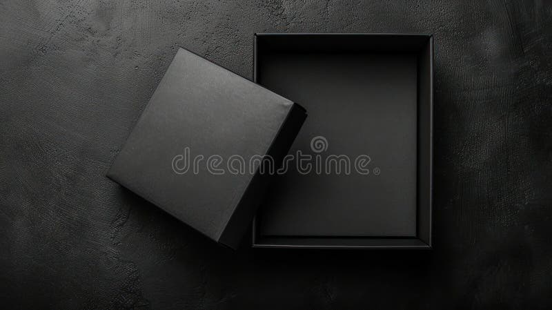 Minimalist Open Black Box - Empty Space for Your Imagination Stock ...