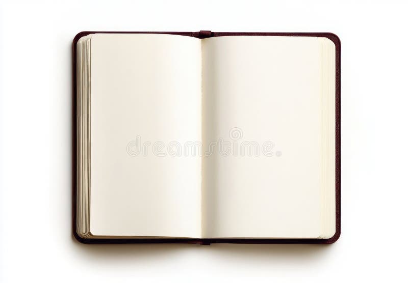 Minimalist Open Notebook with Blank Pages Stock Illustration ...