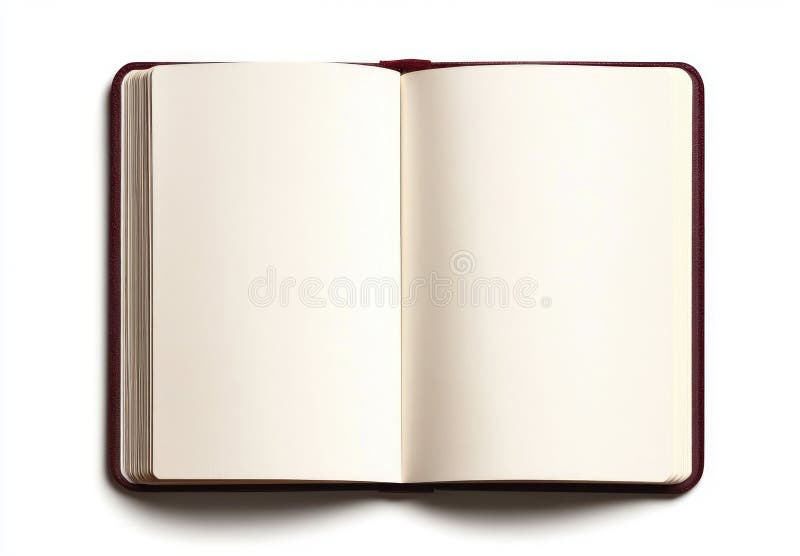 Minimalist Open Notebook with Blank Pages Stock Illustration ...
