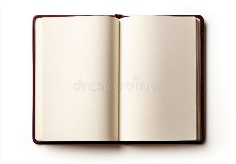 Minimalist Open Notebook with Blank Pages Stock Illustration ...