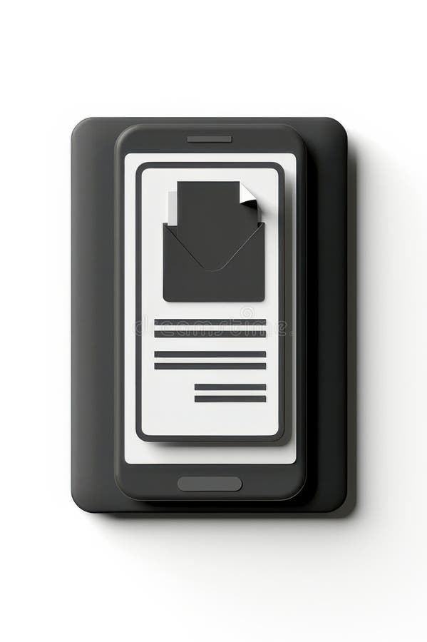 Minimalist Orange and White Smartphone Icon with a Notepad Design ...