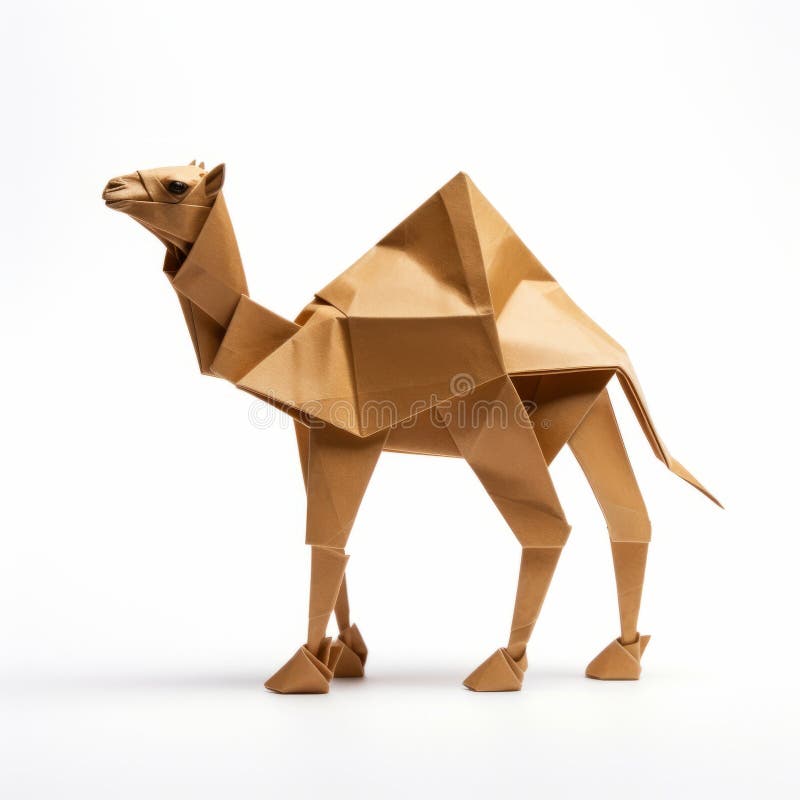 Minimalist Origami Camel: a Stunning Uhd Image with Bold Structural ...