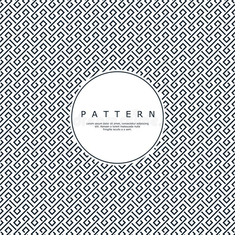 Minimalist Ornament Line Abstract Pattern. Simple Decorative Line ...