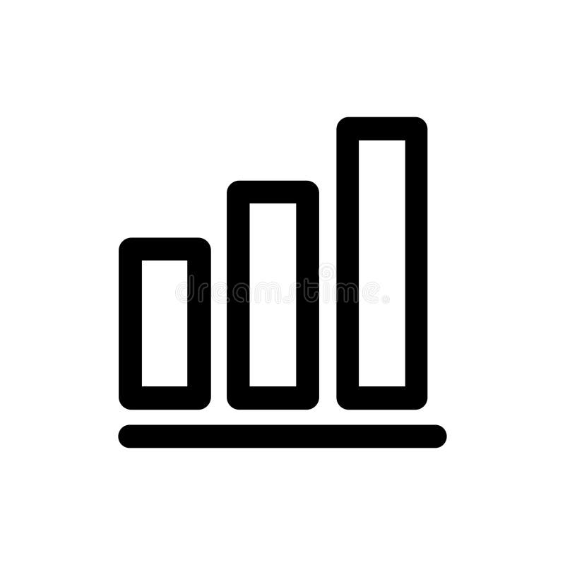 Minimalist Outline Growth Graph Bar Chart Statistic Simple Icon Stock ...