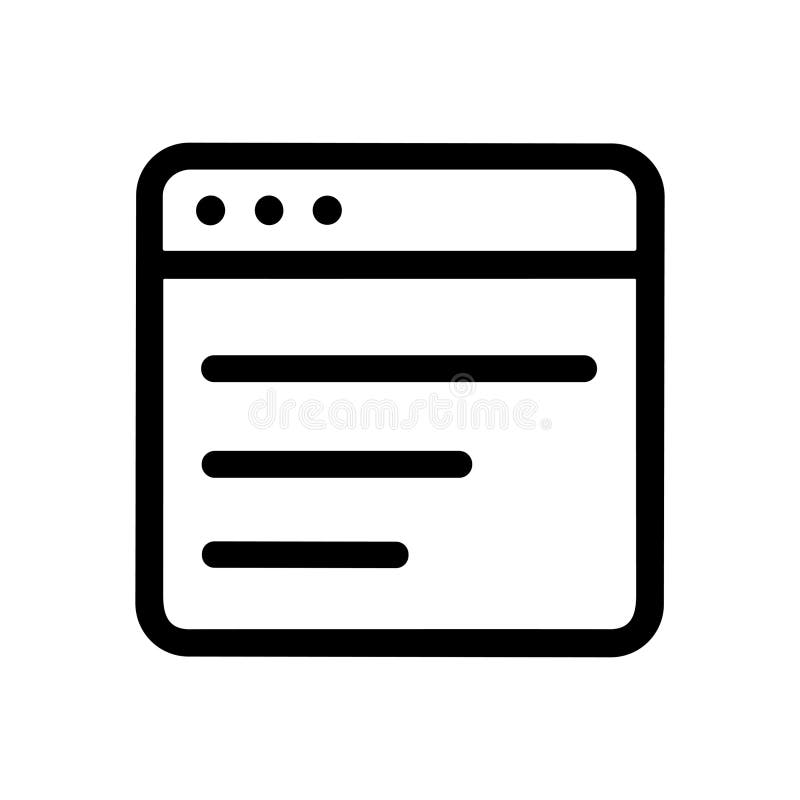 Minimalist Outline Website Content Layout Interface Element Design Icon ...