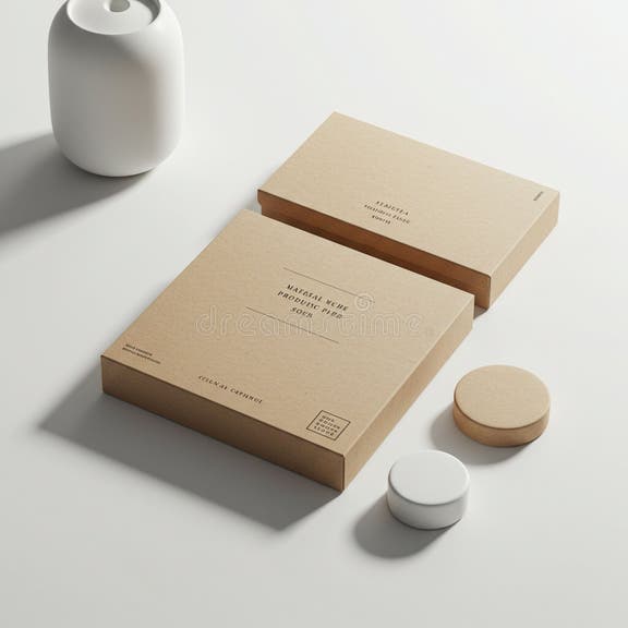 Minimalist Packaging Design Featuring Two Rectangular Boxes Made of ...