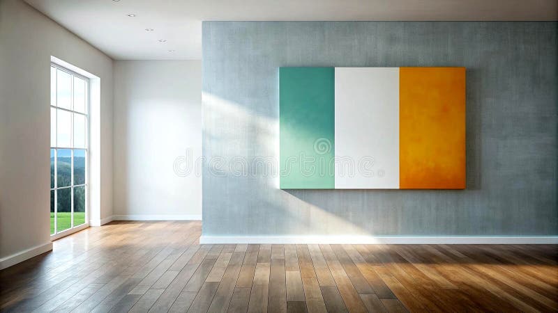 Minimalist Exploration Shape, Color, and Negative Space Digital ...