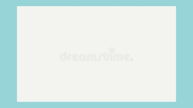 Minimalist Pale Yellow and Teal Rectangular Border with Large Blank ...