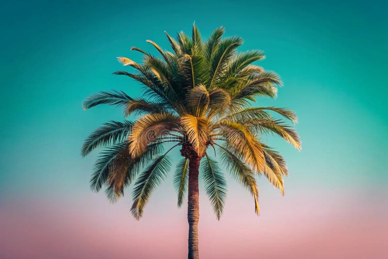 Minimalist Palm Tree Wallpaper a Simple Tropical Design for Your Home ...