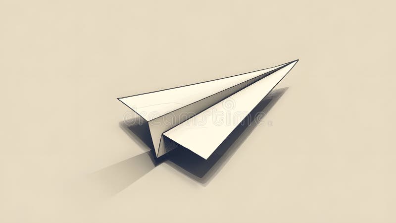 Minimalist Paper Airplane Illustration. AI-Generated. Stock ...