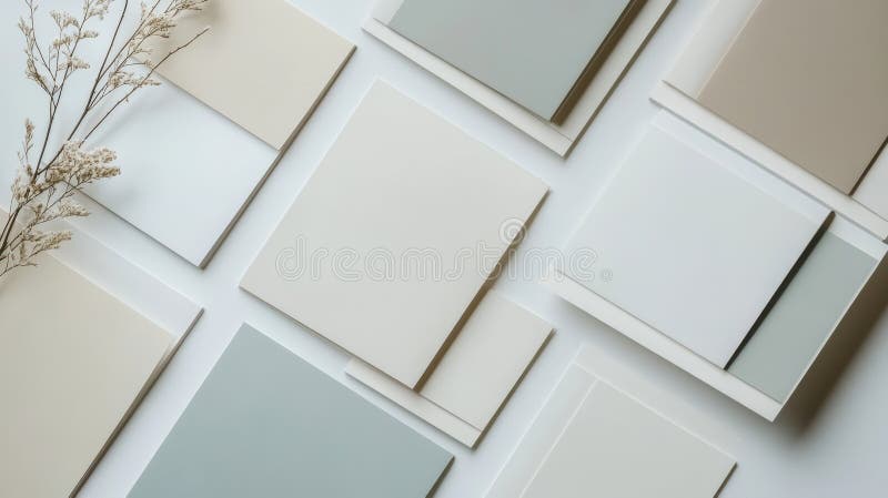 Minimalist Paper Collection Neutral Leaflets for Design Mockups ...
