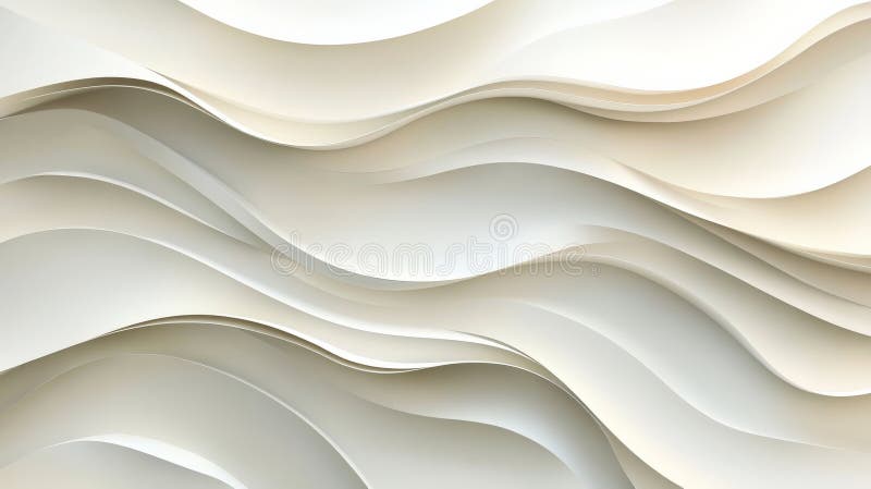 A Minimalist Paper Cut Background with Flowing, Wavy Layers in Soft ...