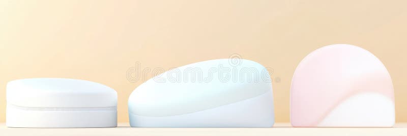 Minimalist Pastel Organic Shapes on Neutral Background Image for Design ...