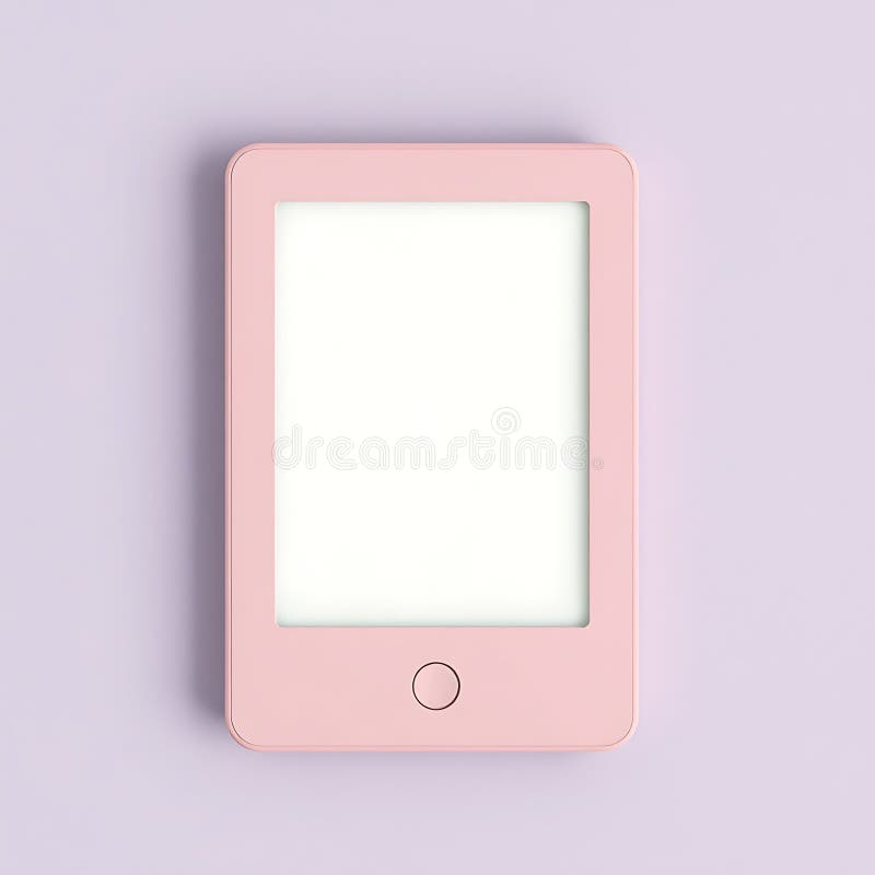 A Minimalist Pastel Pink E Reader with a Glare Free Screen on a Soft ...