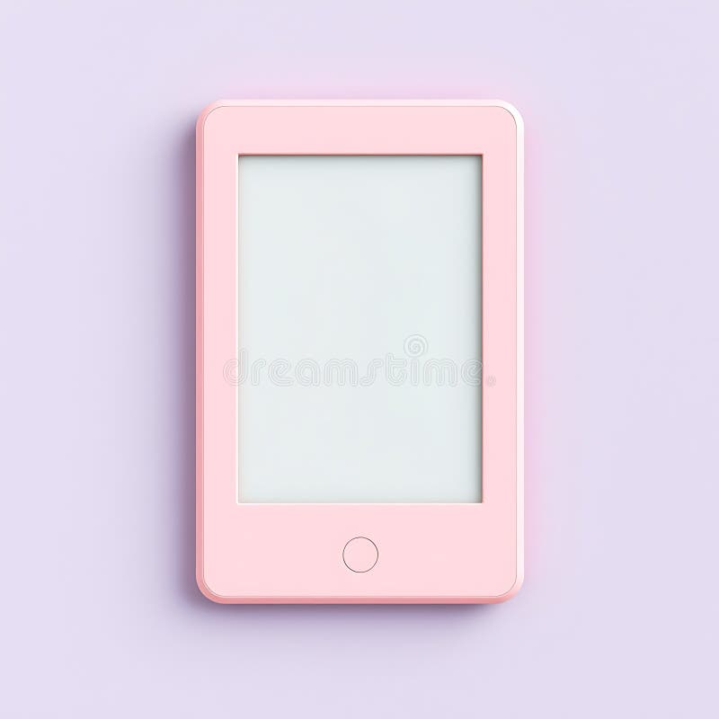 A Minimalist Pastel Pink E Reader with a Glare Free Screen on a Soft ...