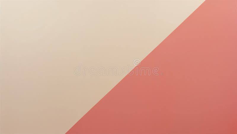 Minimalist Pastel Split from Cream To Coral with Clean Diagonal ...