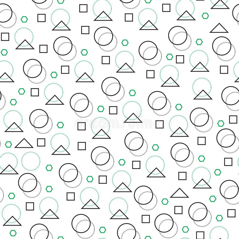 Minimalist Pattern with Geometric Shapes. Stock Vector - Illustration ...