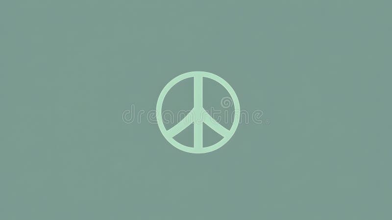 Minimalist Peace Symbol on Calming Backdrop Stock Illustration ...