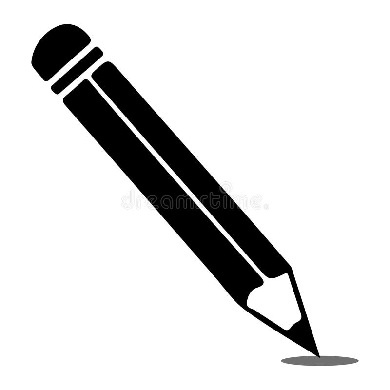 Minimalist Pencil Silhouette Vector Stock Illustration - Illustration ...