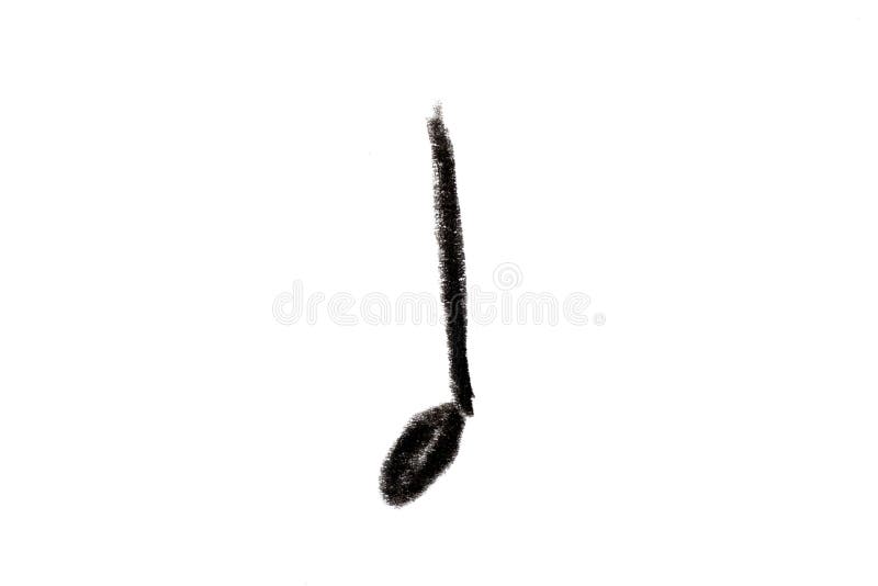 A Minimalist Pencil Sketch of Musical Note Isolated on a White ...