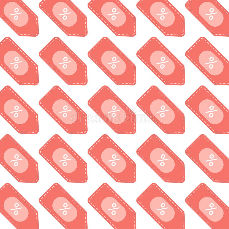 Minimalist Percentage Pattern: Slanted Retail Graphic with Oval Repeat ...