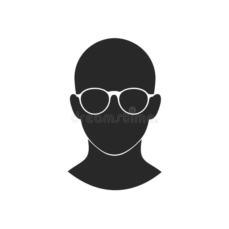 Minimalist Person Silhouette with Glasses for Identity Concepts, User ...