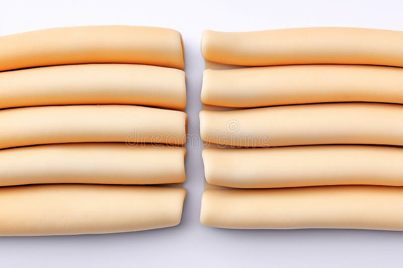 Minimalist Photo of Rectangular Puff Pastry Stacked Neatly in ...